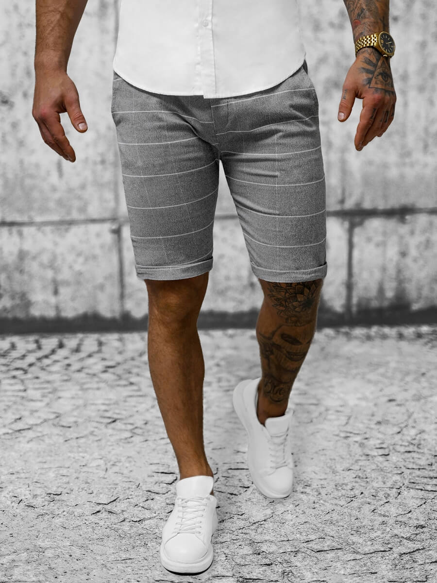 Herren Chino Shorts Grau OZONEE O/P4138 | OZONEE