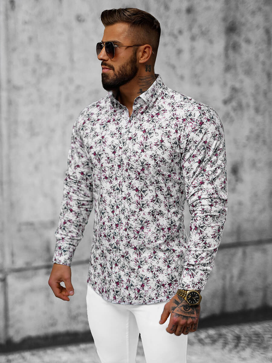 Herren Hemd Weiß OZONEE O/V18 | OZONEE