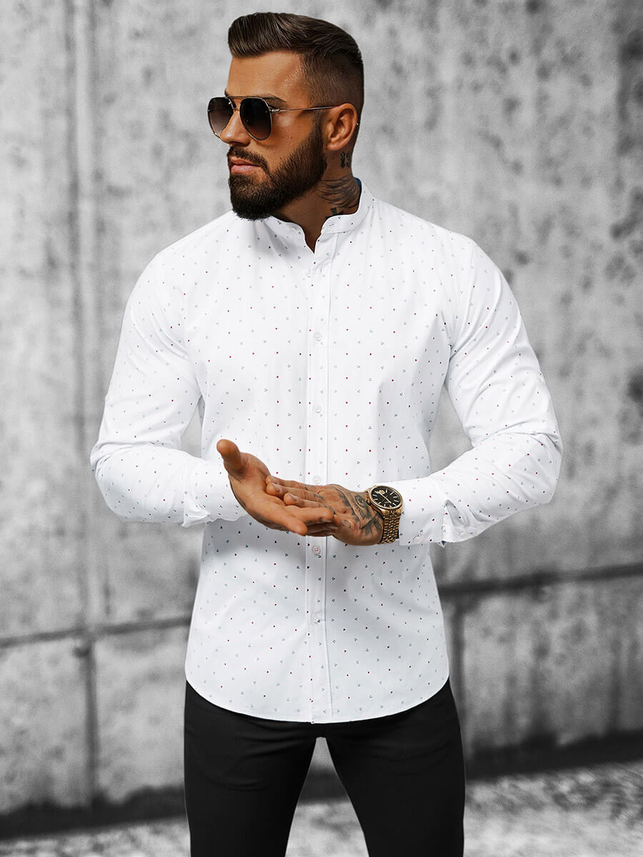 Herren Hemd Weiß OZONEE O/V22 | OZONEE