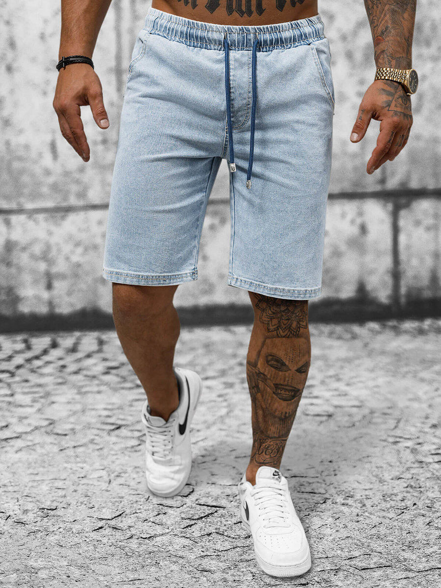 Herren Shorts Hellblau OZONEE NB/MP0273BC | OZONEE