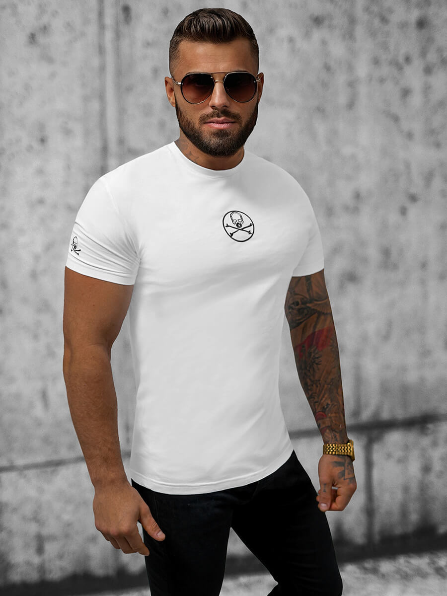 Herren T-Shirt Weiß OZONEE NB/MT3040 | OZONEE